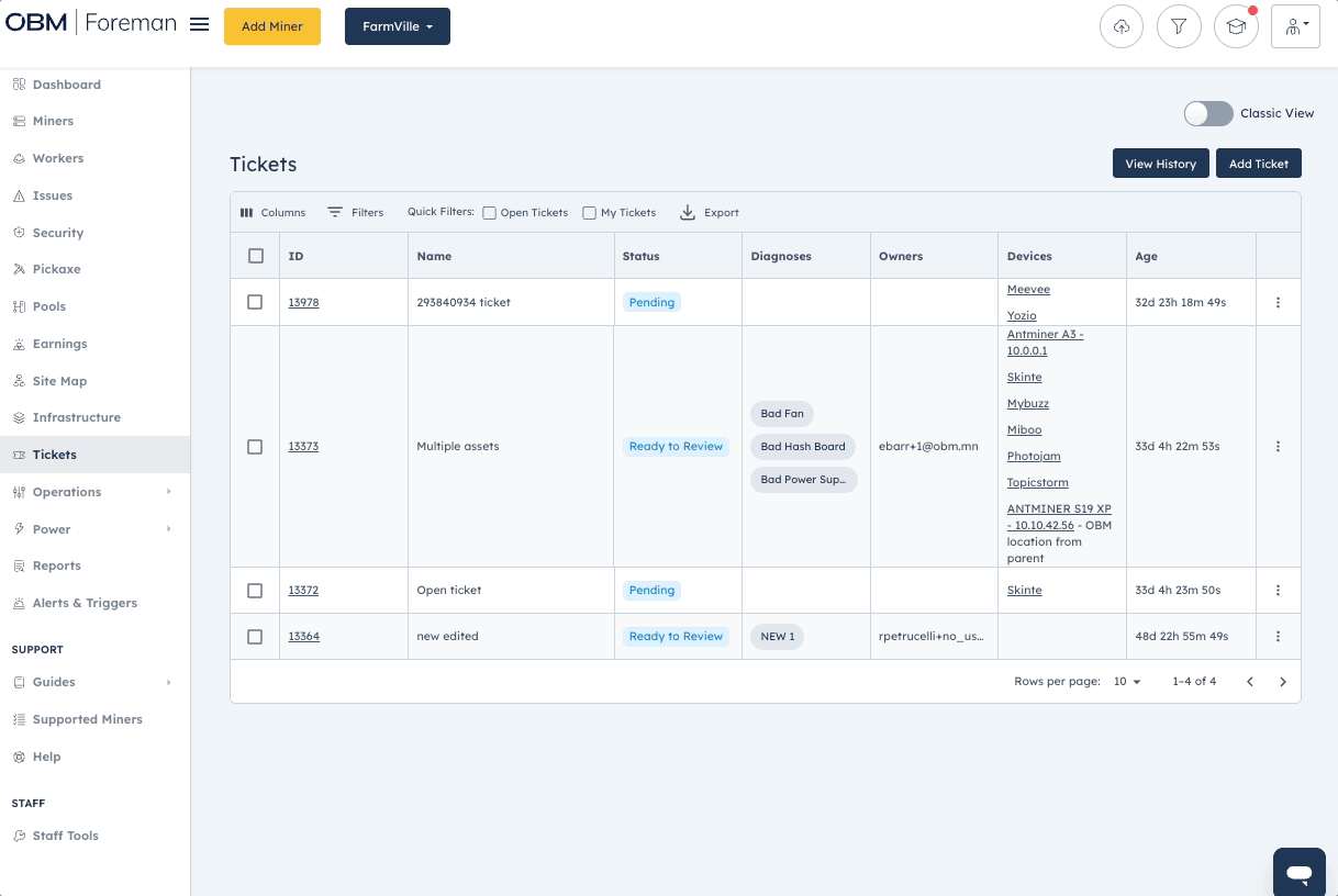 🎉 Announcing the New Tickets Interface – OBM | Foreman Help Center
